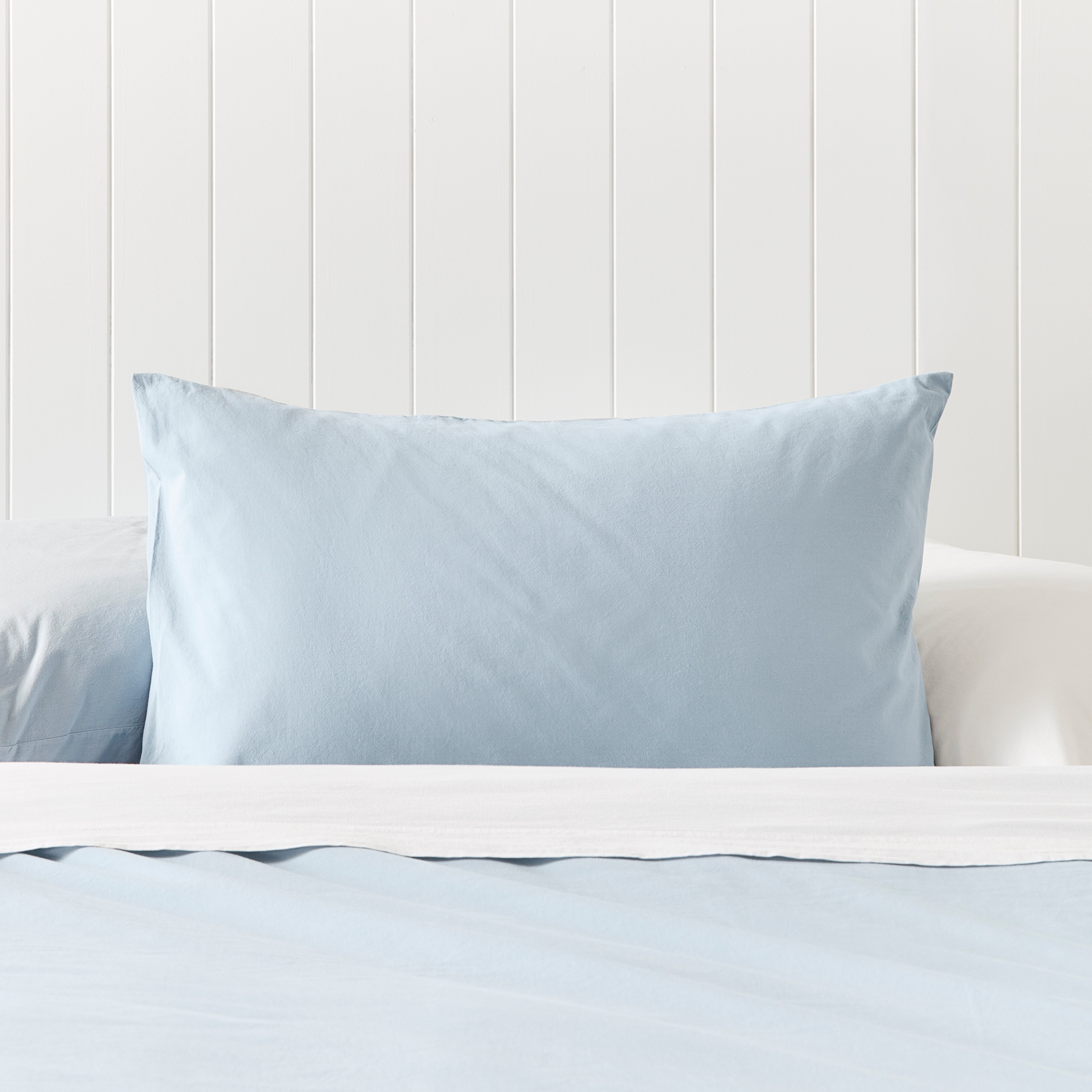 Stonewashed Cotton Ice Blue Quilt Cover Separates | Adairs