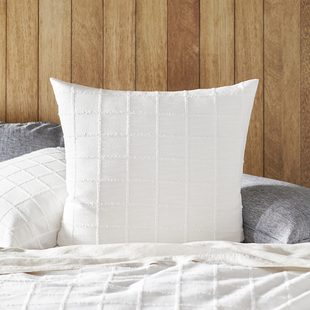 Greenwich Check Off White Quilt Cover Separates | Adairs