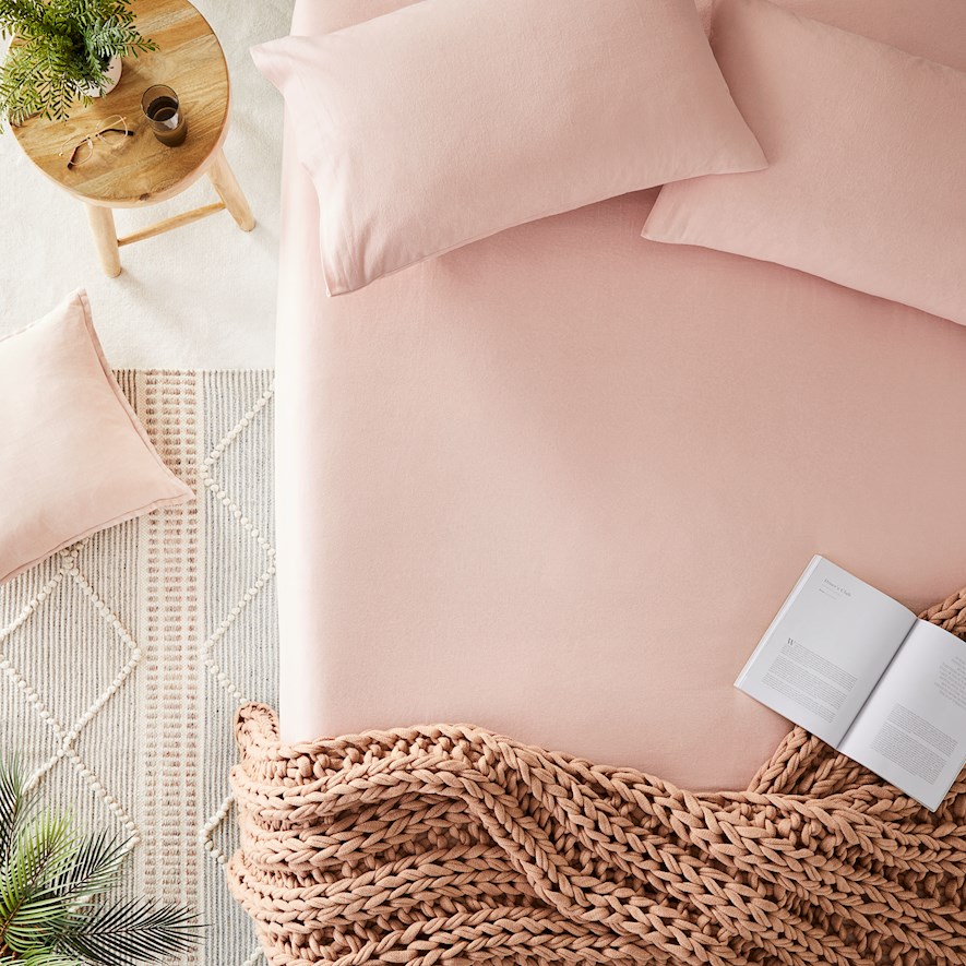 Flannelette Pink Sheet Separates | Adairs