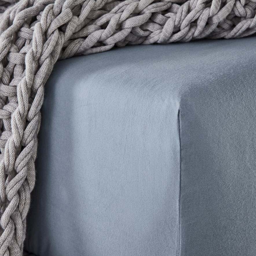 Flannelette Powder Blue Sheet Set | Bedding | Adairs