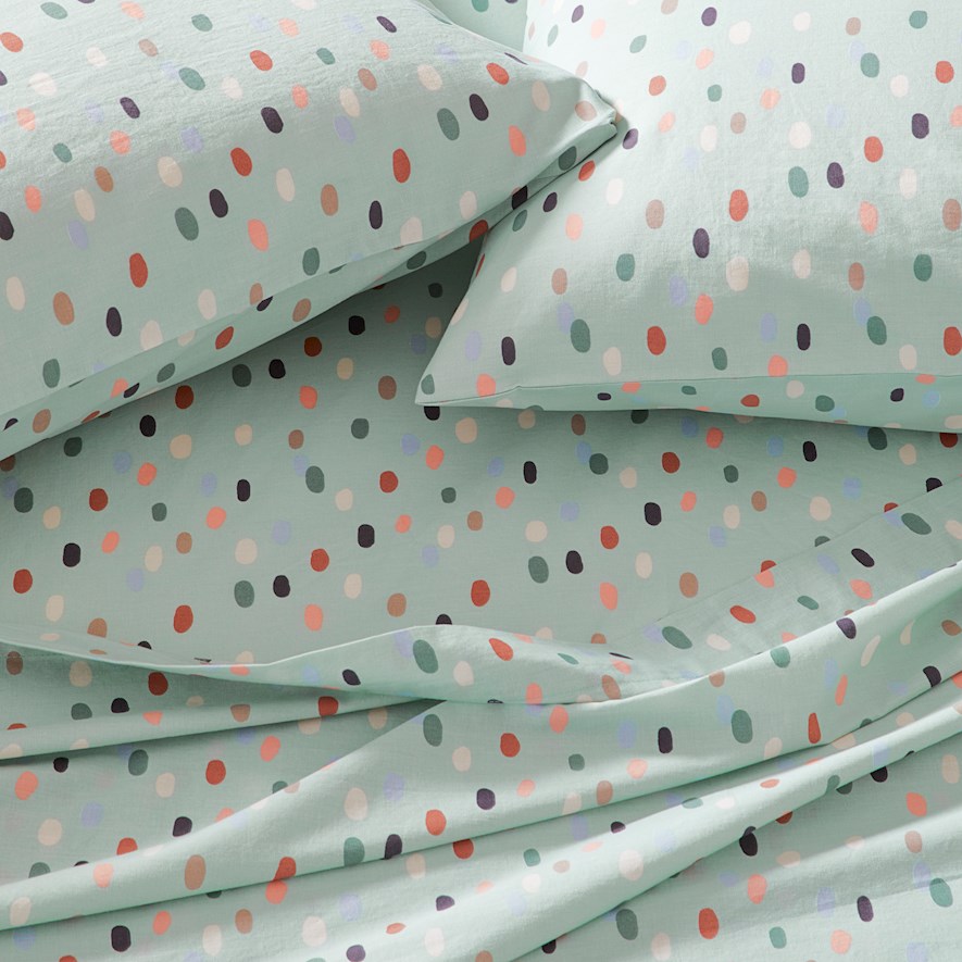 Printed Sage Rain Sheet Set | Adairs