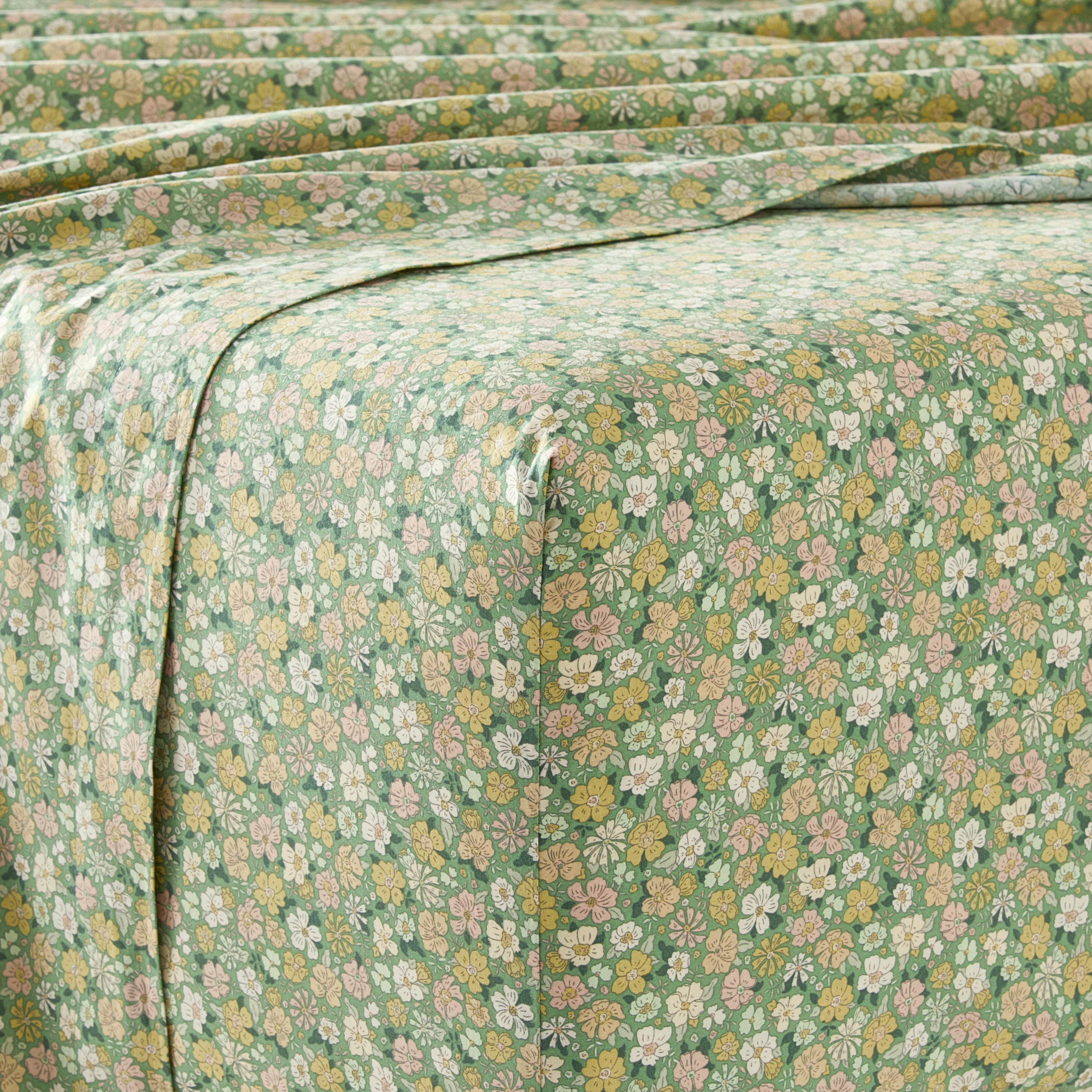 Harper Floral Green Printed Sheet Set | Adairs