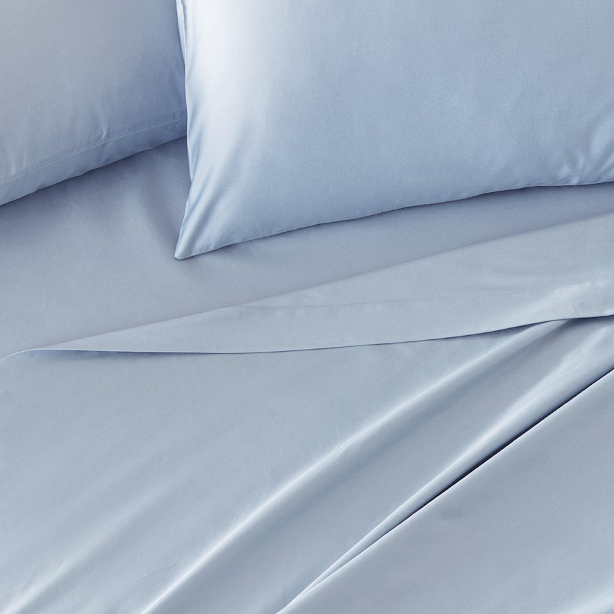 600TC Bamboo Cotton Pastel Blue Sheet Set | Adairs