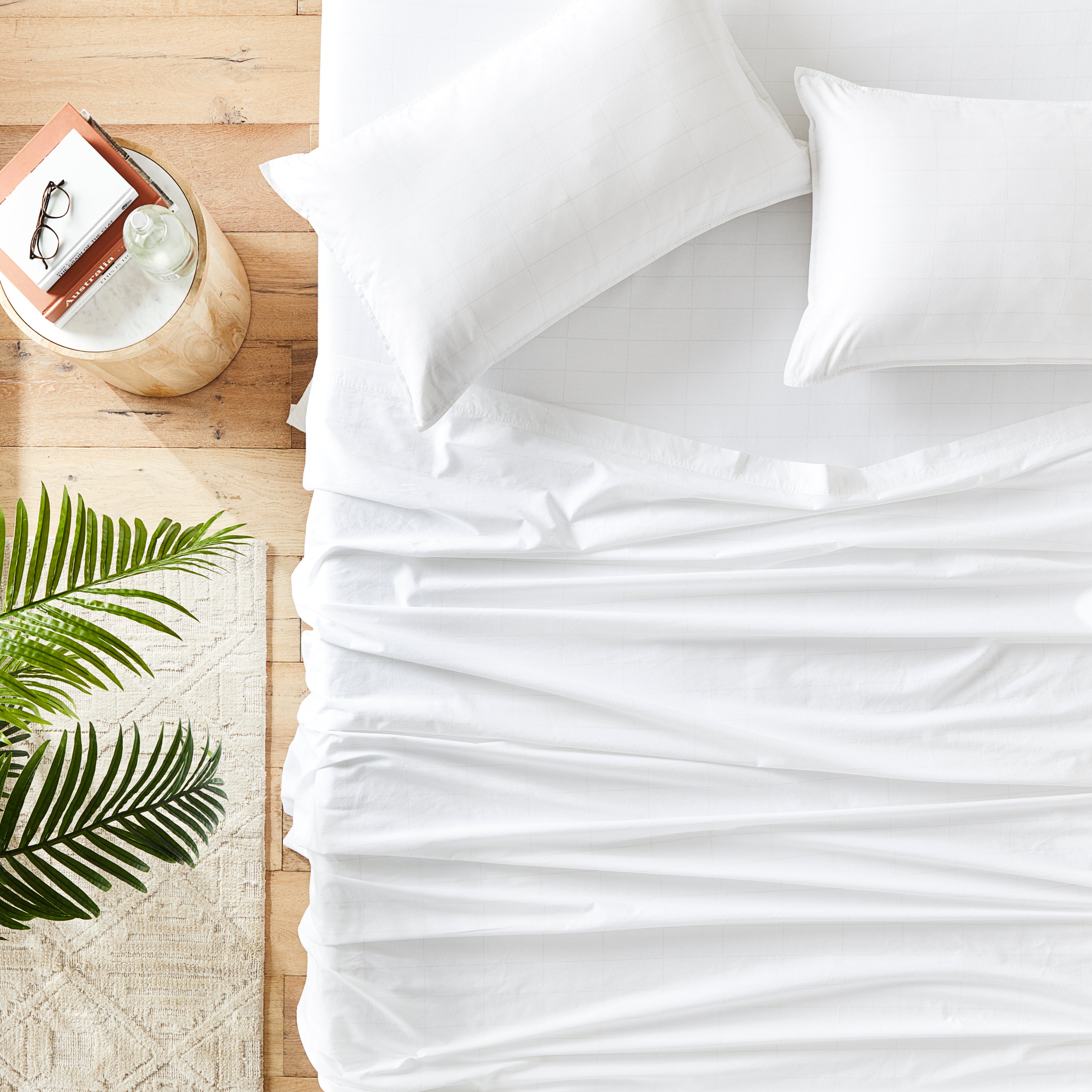 Stonewashed Cotton Sand Sketched Brick Sheet Set | Adairs