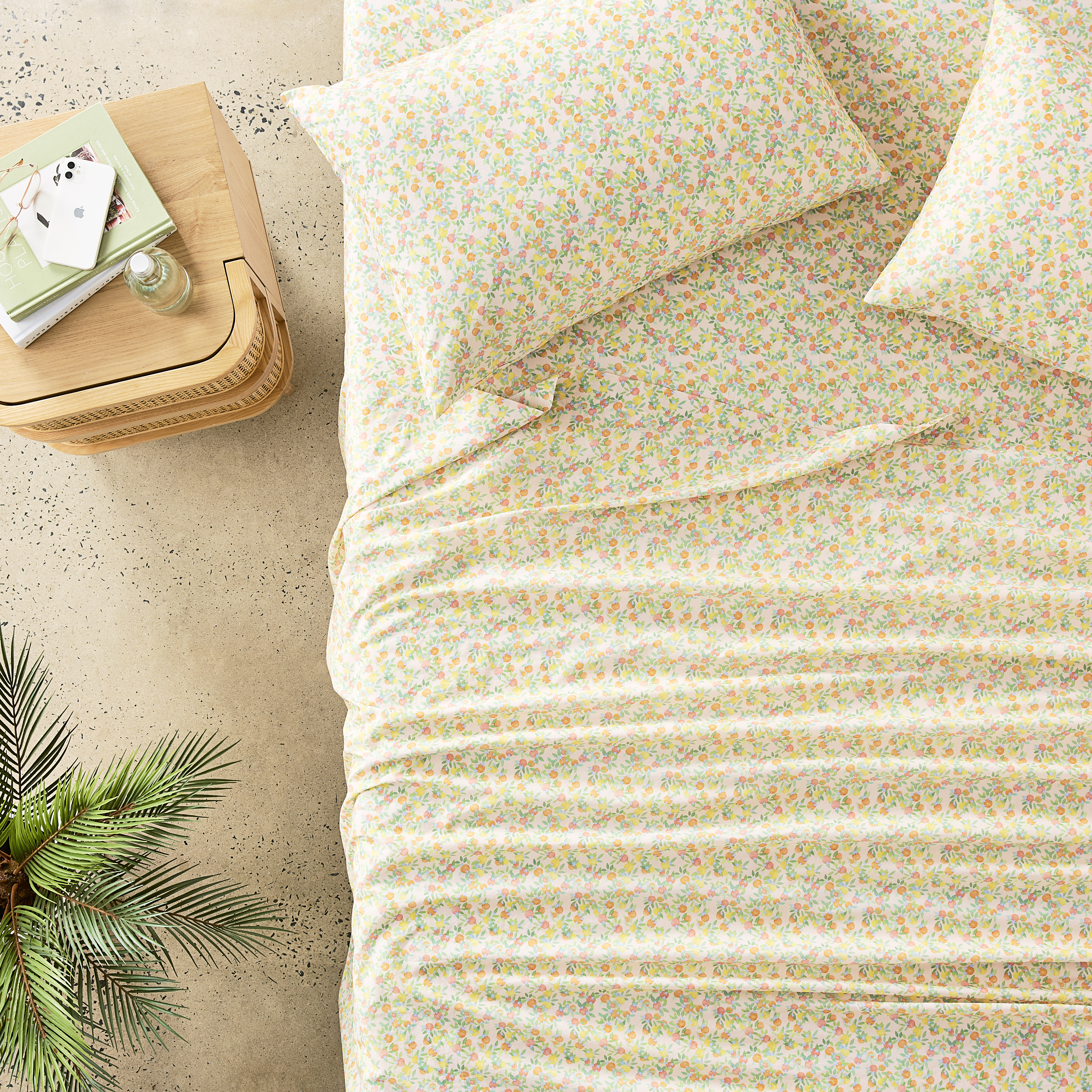 Printed Cutefruit Soft Peach Sheet Set | Adairs