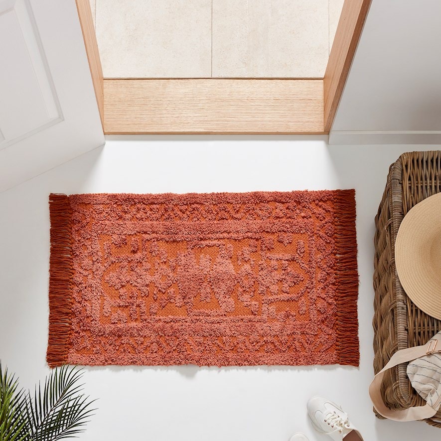 Arlo Orange & Rose Indoor Mat | Adairs