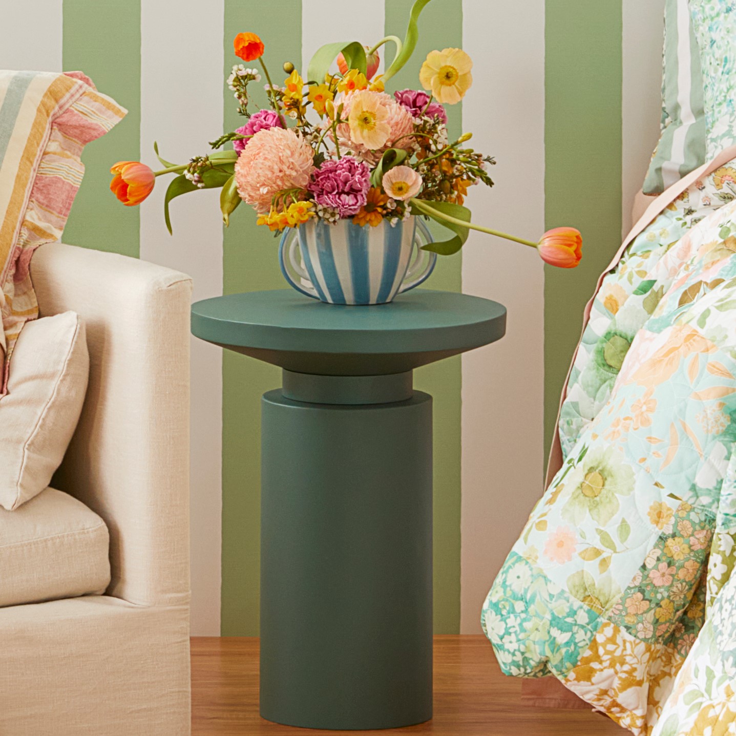 Orson Teal Side Table Adairs
