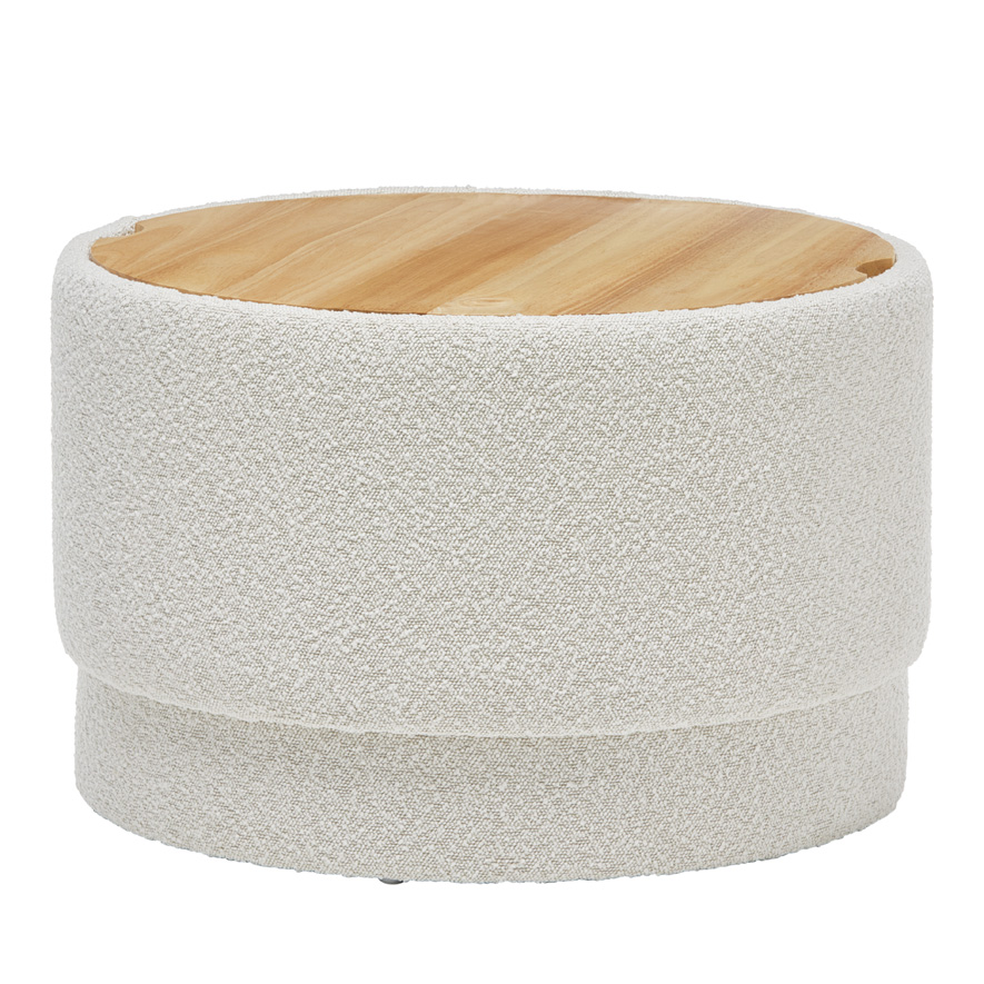 Otis Snow Boucle Coffee Table | Adairs