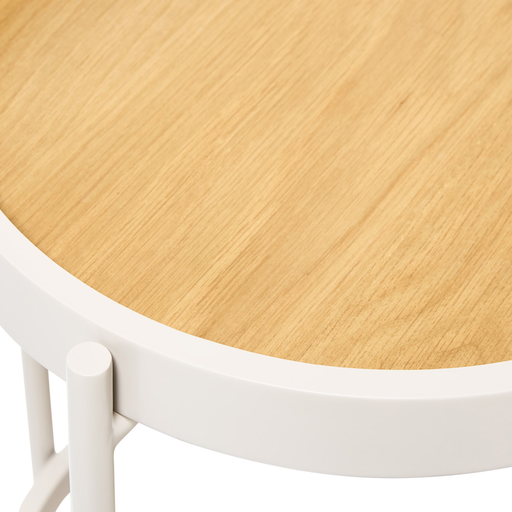 Surrey Oak & Fawn Side Table | Adairs