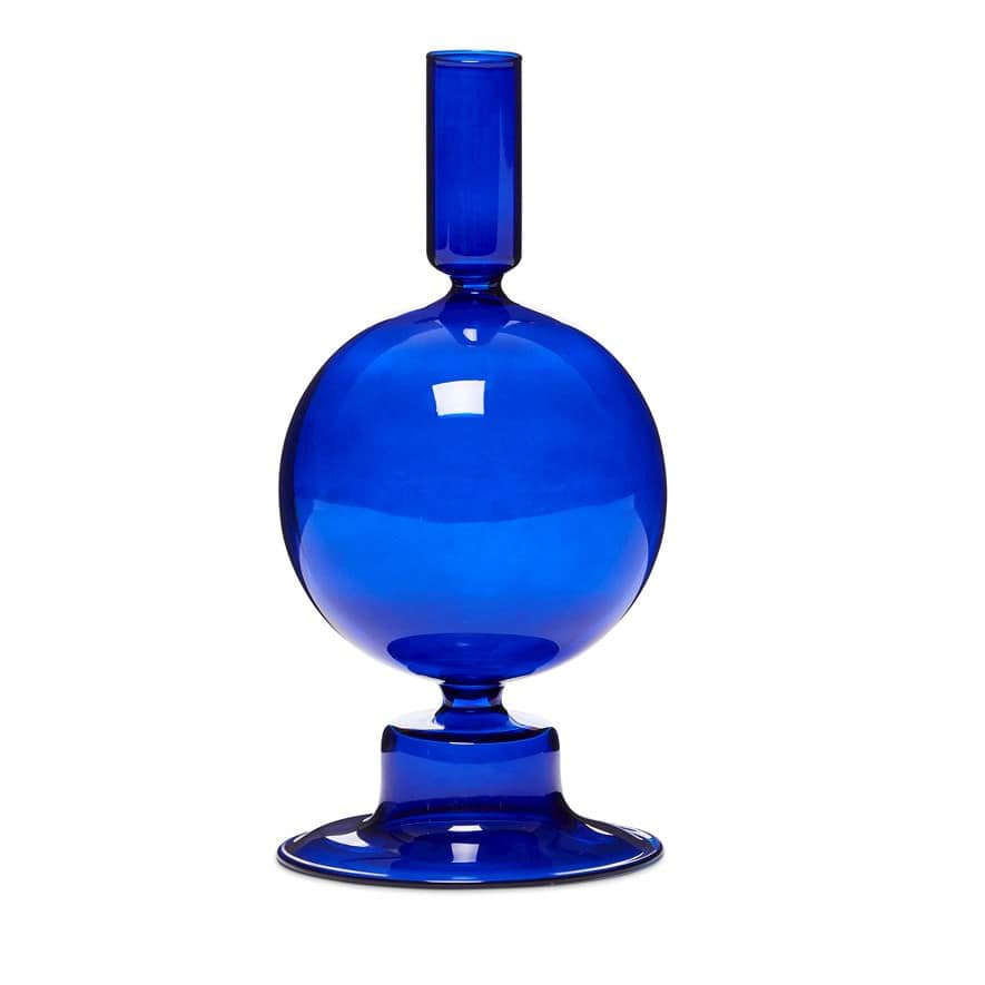 Merri Cobalt Blue Round Candle Holder | Adairs