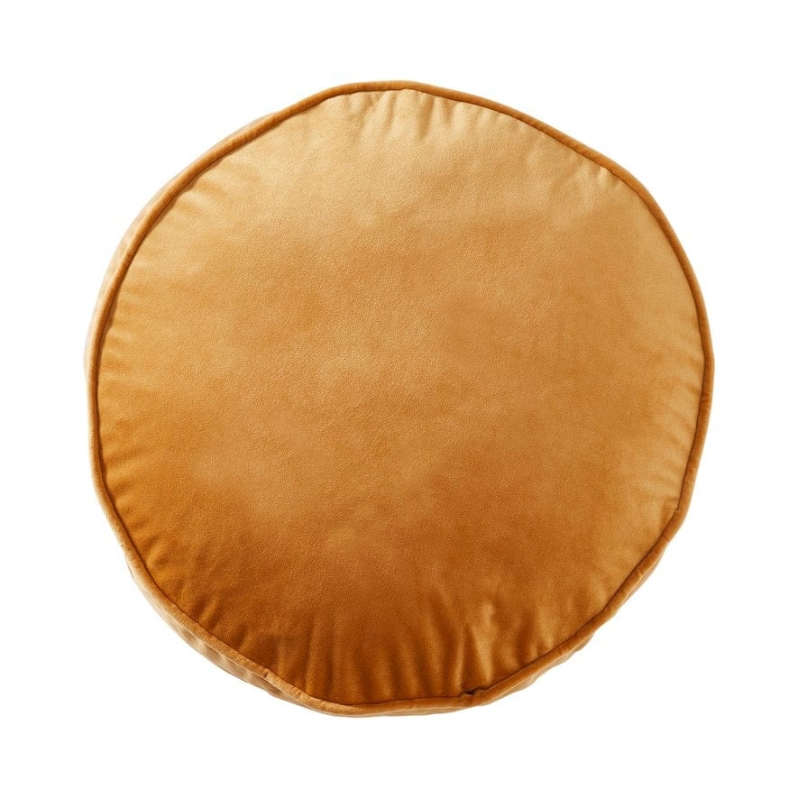 Munro Mustard Round Velvet Cush | Adairs