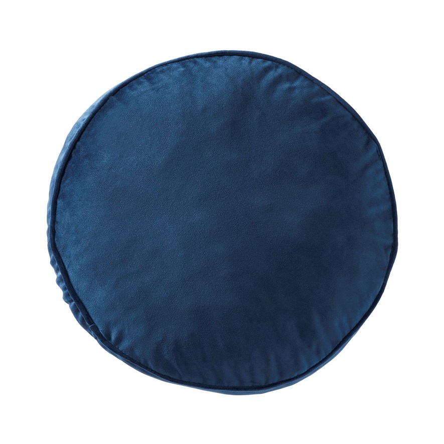 Munro Navy Round Velvet Cushion | Adairs