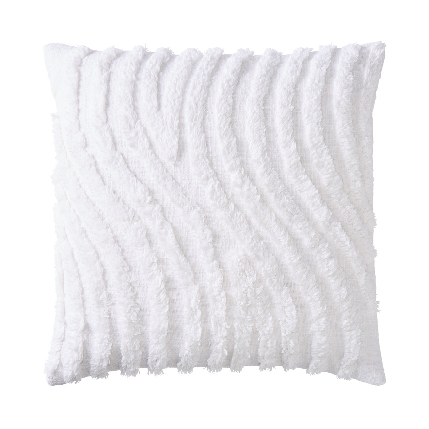 Denver White Tufted Cushion | Adairs