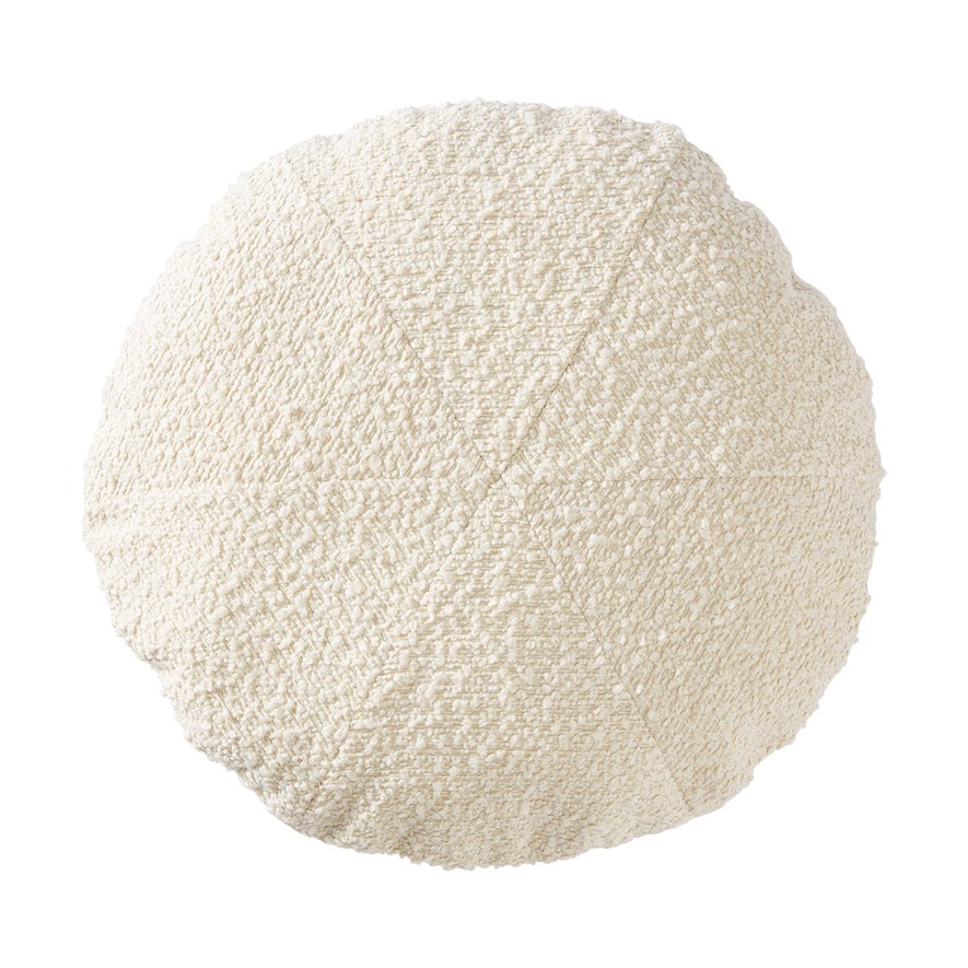 Greenwich Ivory Round Boucle Cushion | Adairs