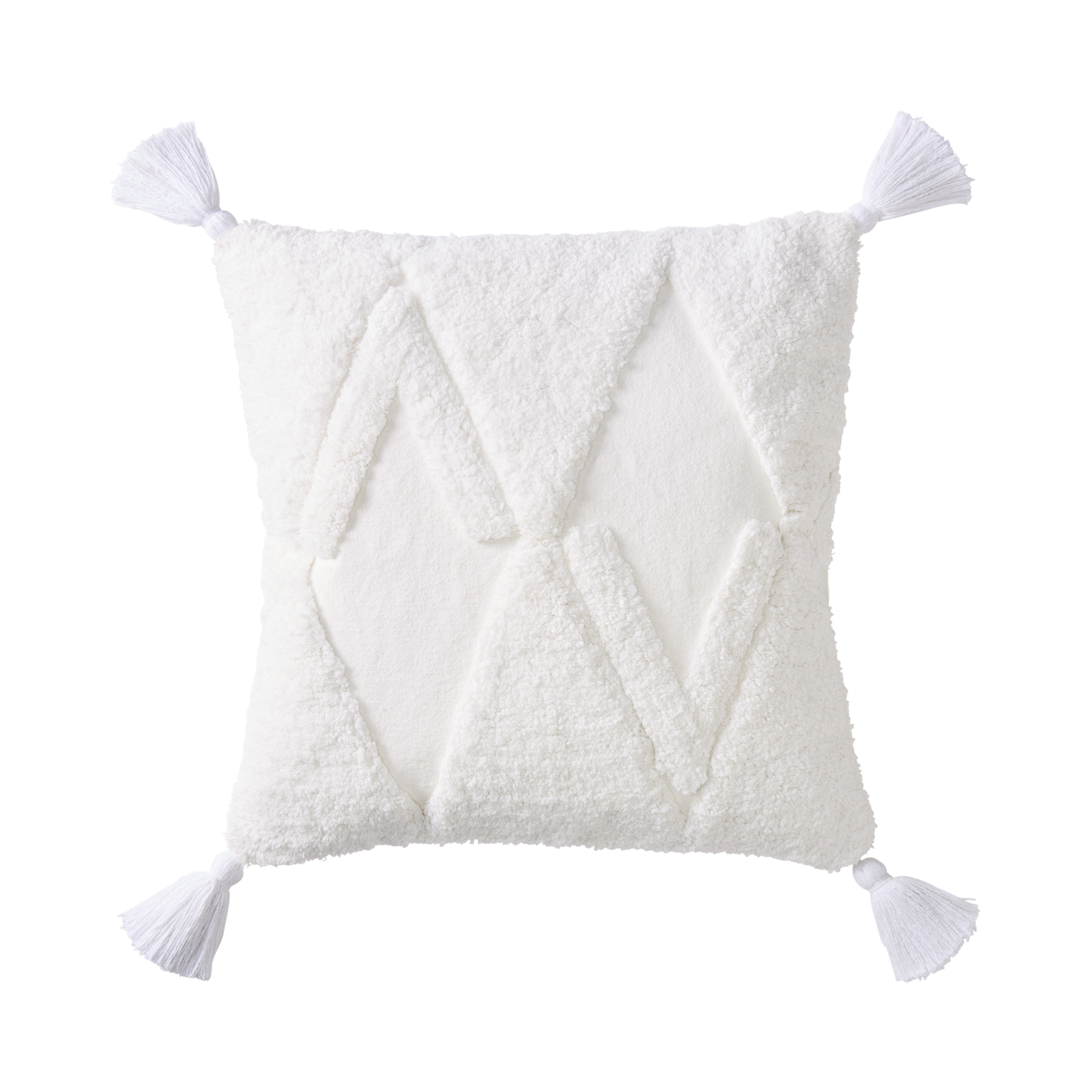 Skyler White Tufted Cushion | Adairs