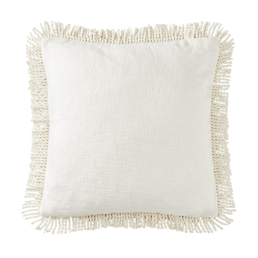 Charli Floral Natural Tufted Cushion | Adairs