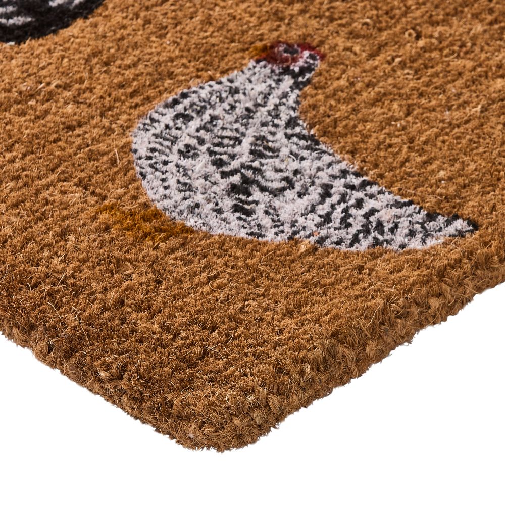 Coir Five Chooks Doormat | Adairs