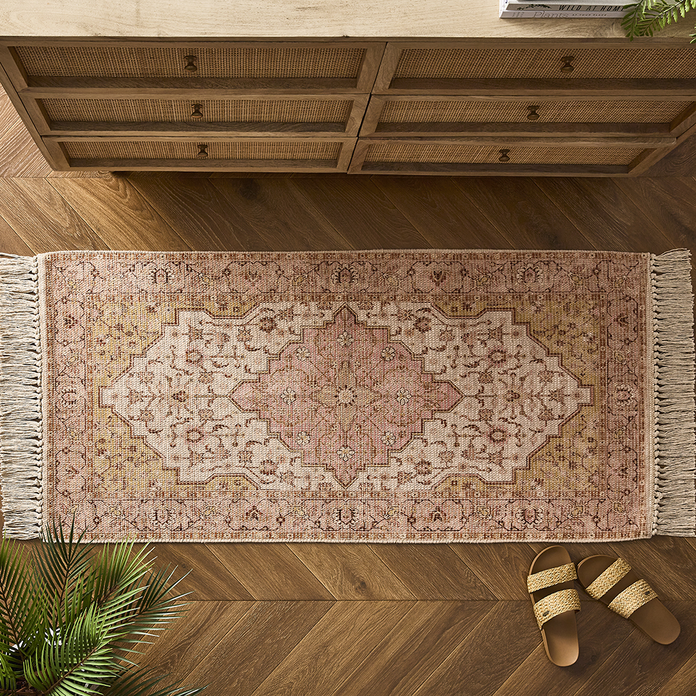 Mercado Aura Rose Rug Runner | Adairs