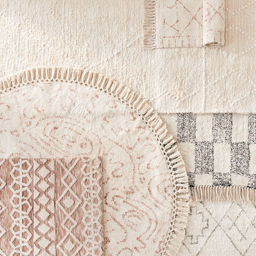 Navarre Natural & Clay Round Rug | Adairs