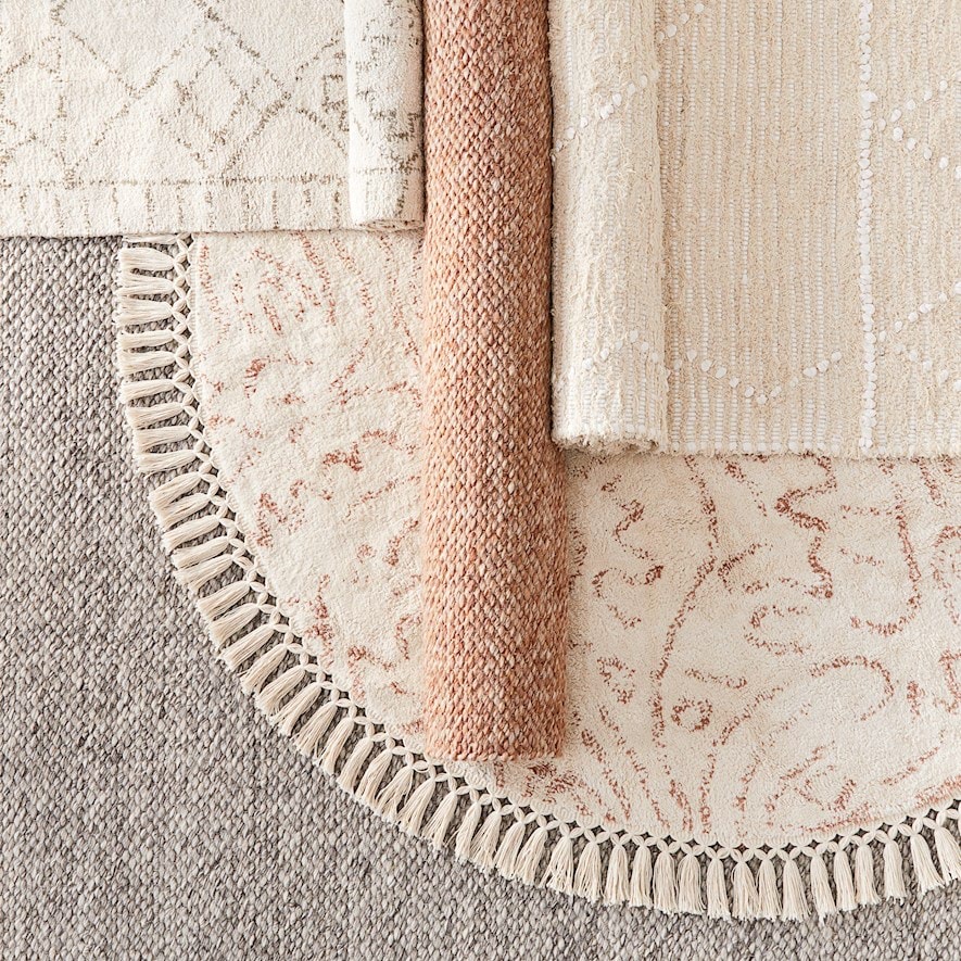 Navarre Natural & Clay Round Rug | Adairs