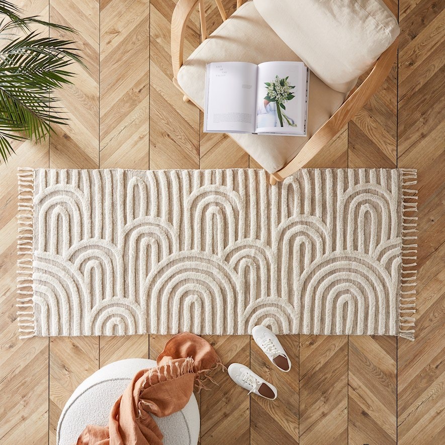 Archie Natural & Ivory Rug Runner | Adairs