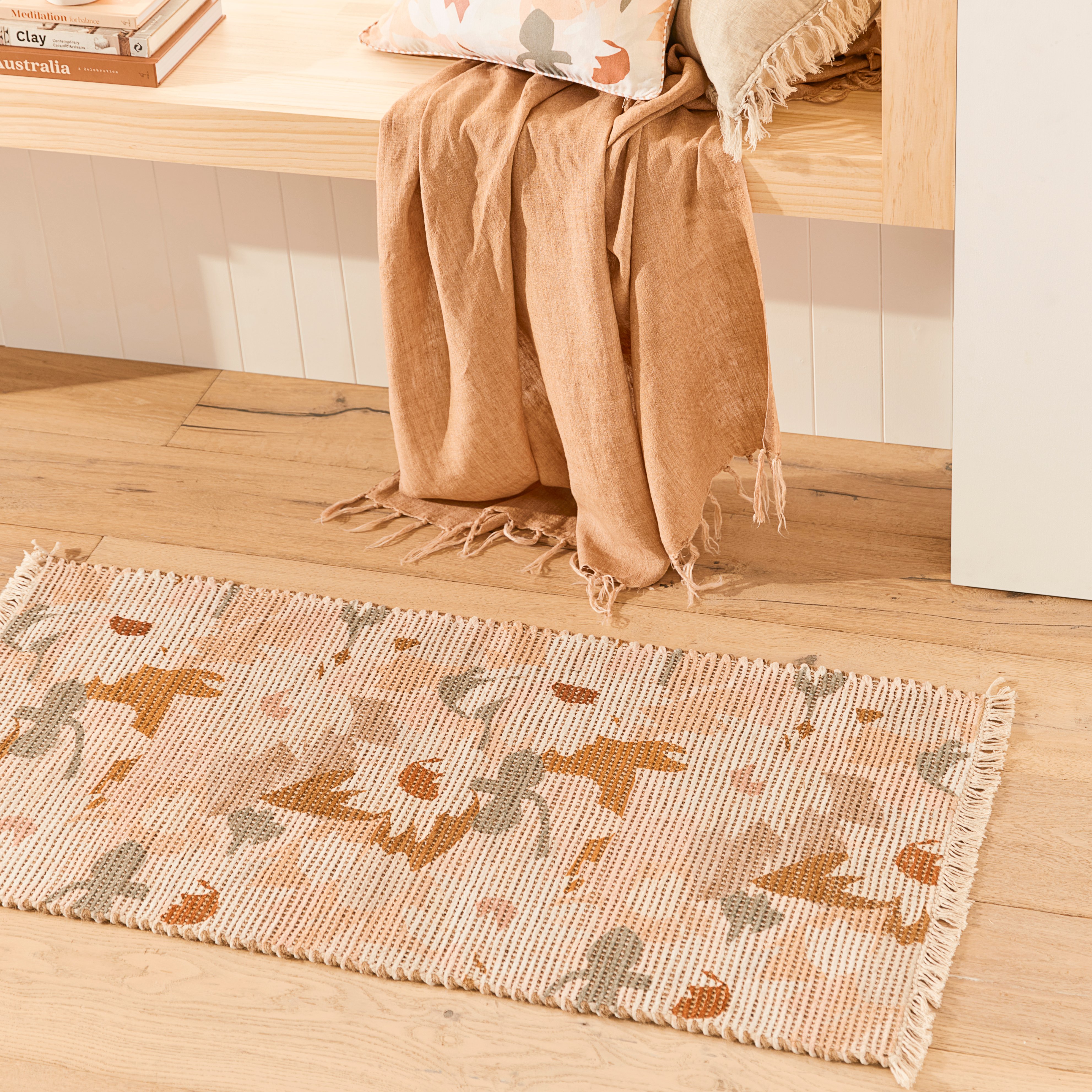Kimmy Hogan Paper Daisies & Whisper Pink Rug Runner | Adairs