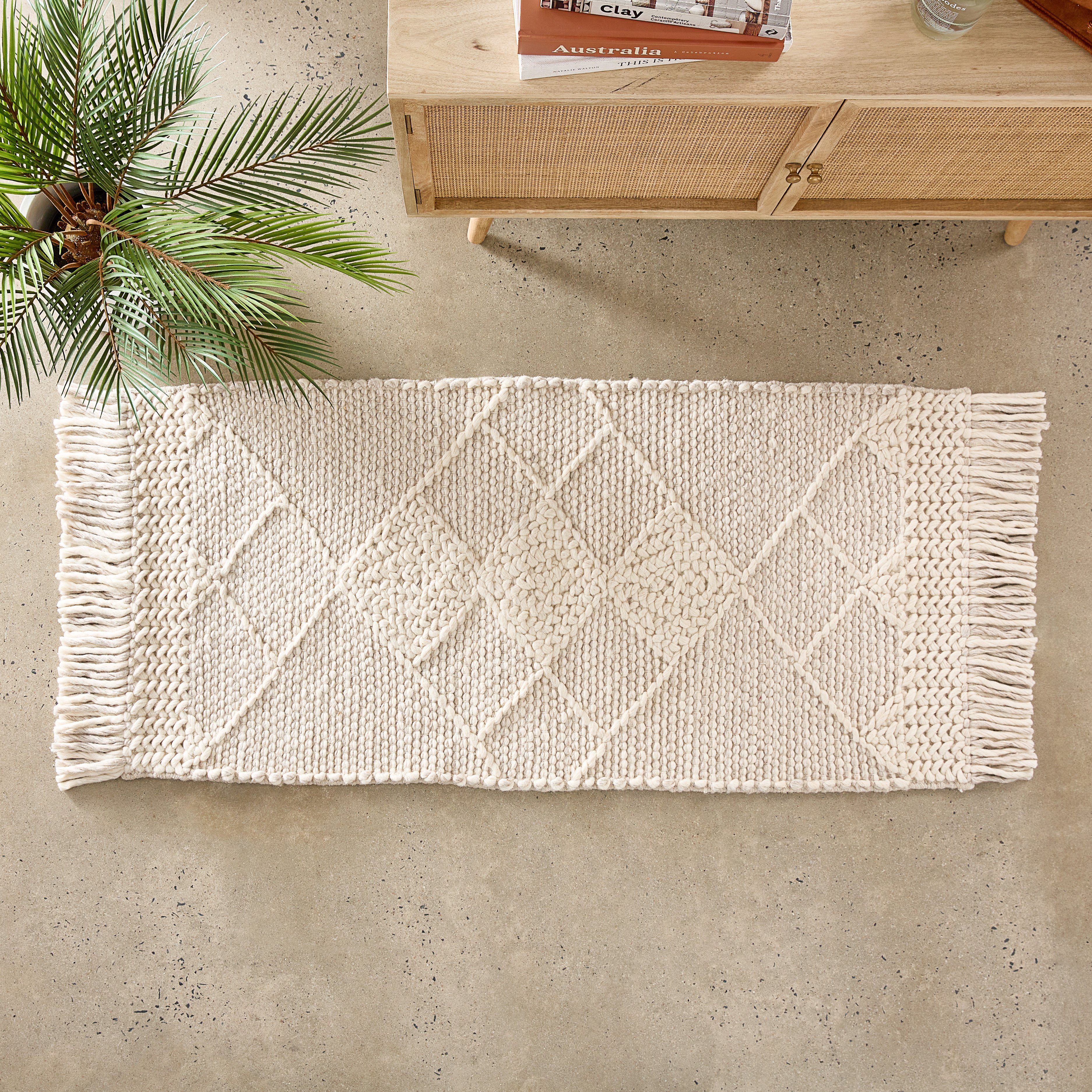 Willow Ivory Rug Runner | Adairs