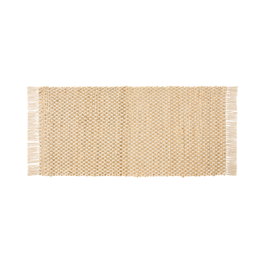 Palermo Natural Check Rug Runner | Adairs