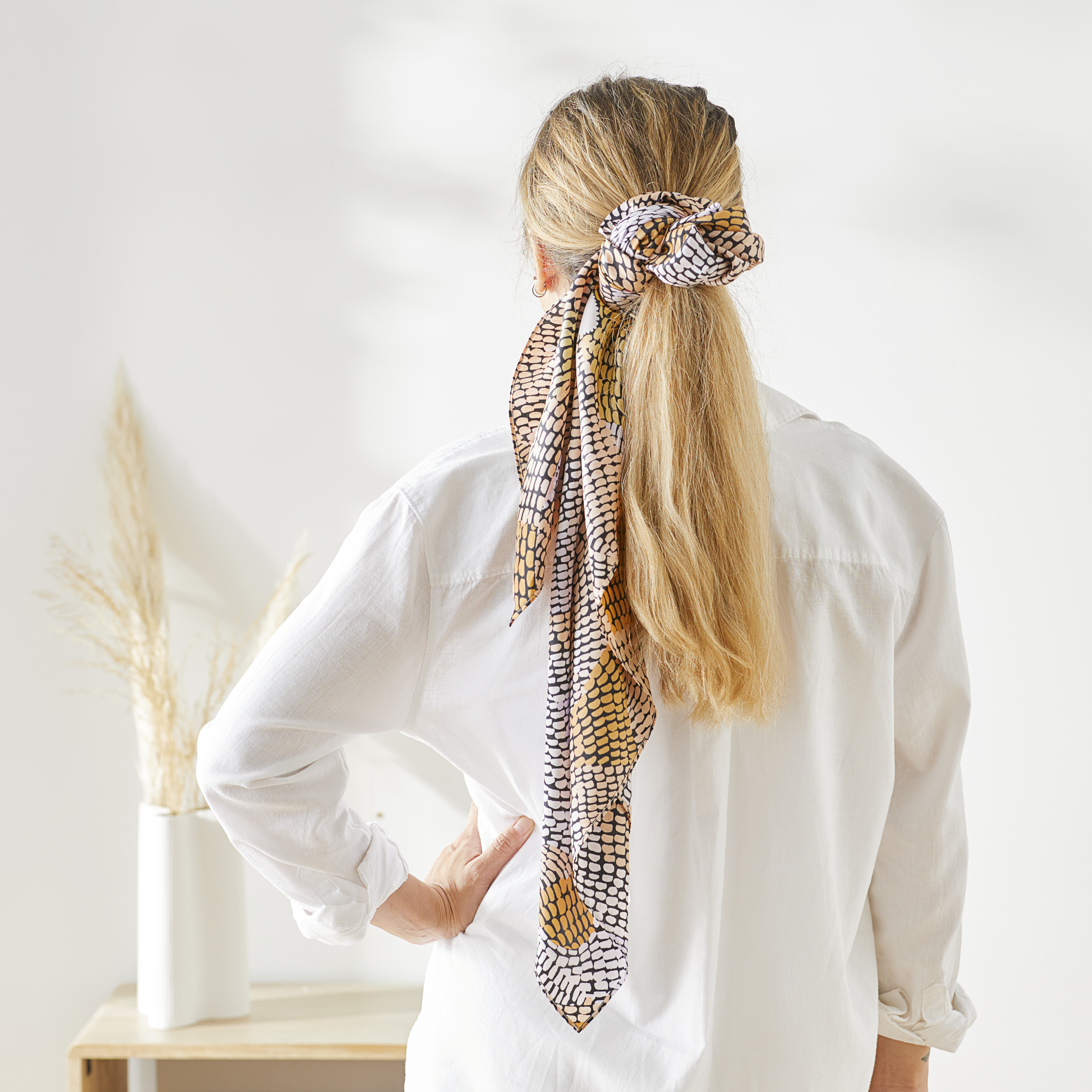 Miimi + Jiinda Lowanna Earth Silk Scarf | Adairs