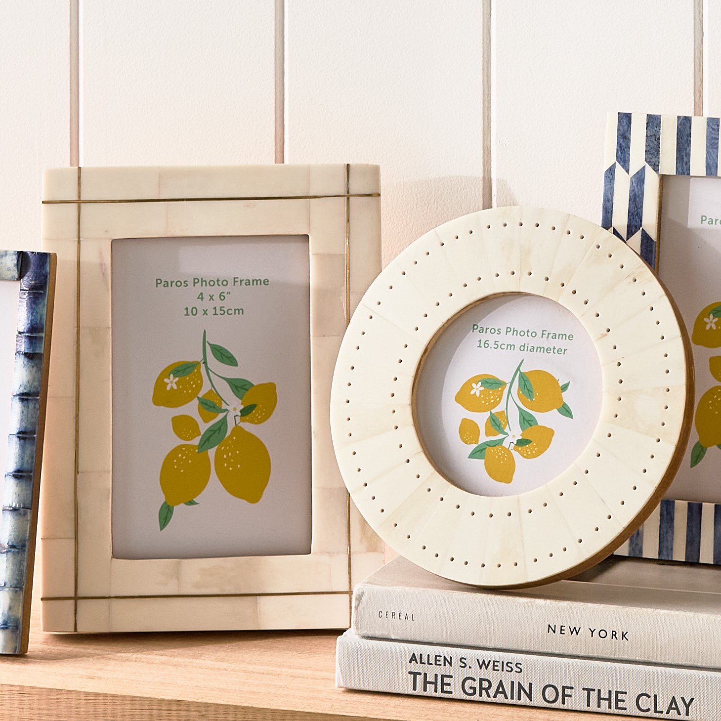 Paros Ivory and Gold Photo Frame | Adairs