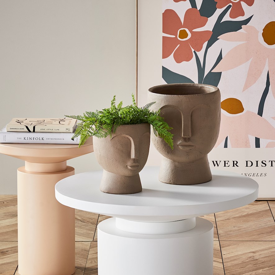 Athena Natural Face Pot | Adairs