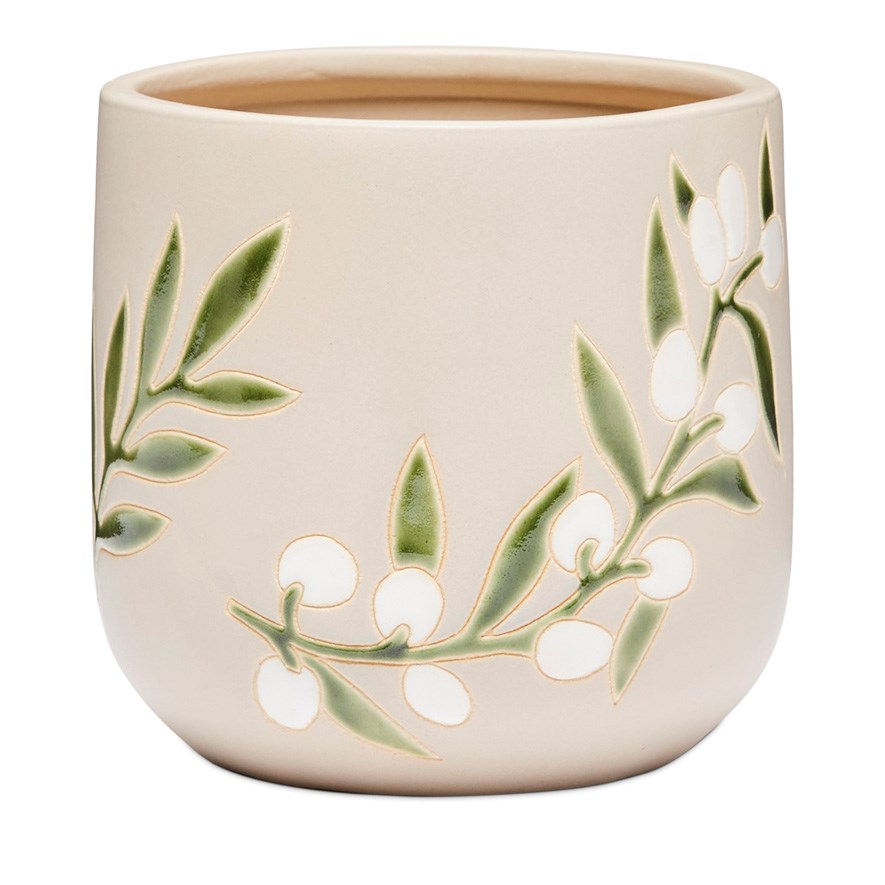 Olive Beige & Green Pot | Adairs