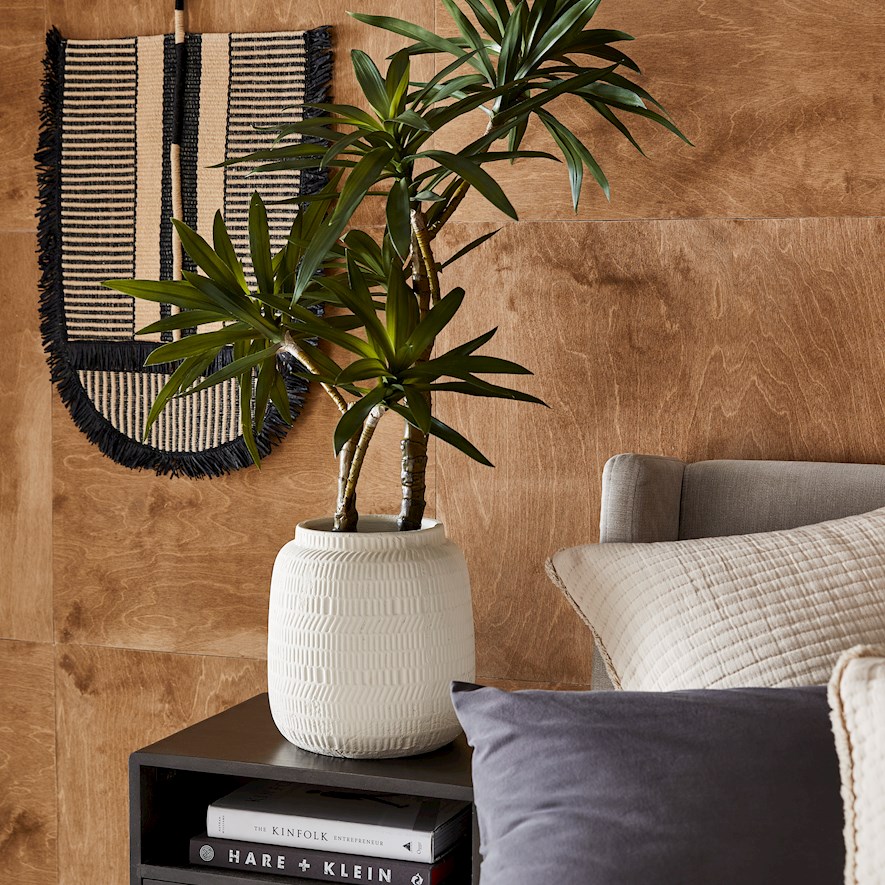 White Dashes Pot | Adairs