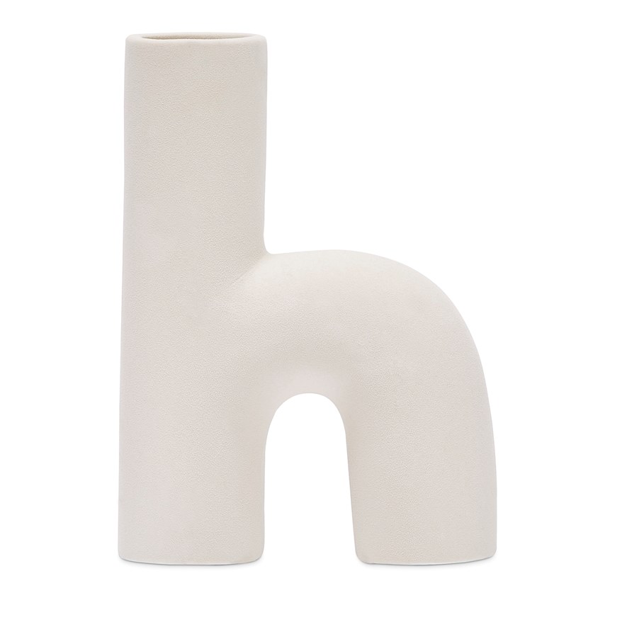 Pipe Dove Grey H Shape Vase | Adairs