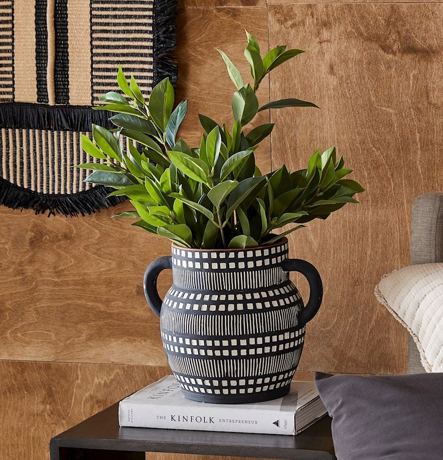 Badu Black & White Pot | Adairs