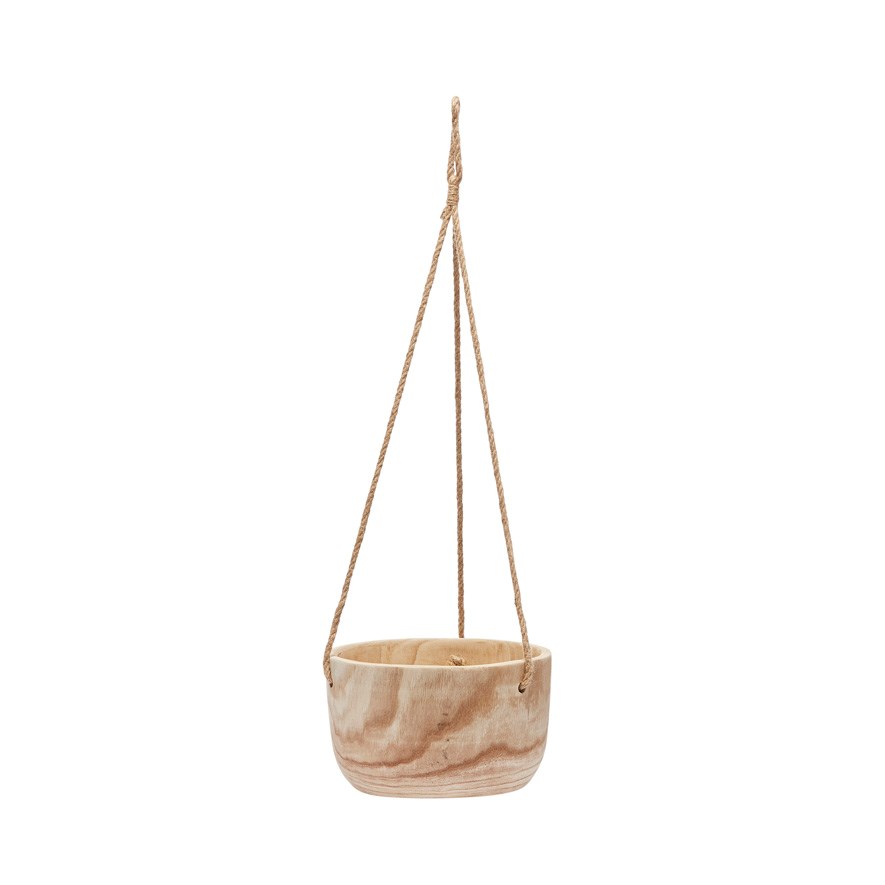 Samson Natural Timber Hanging Pot | Adairs