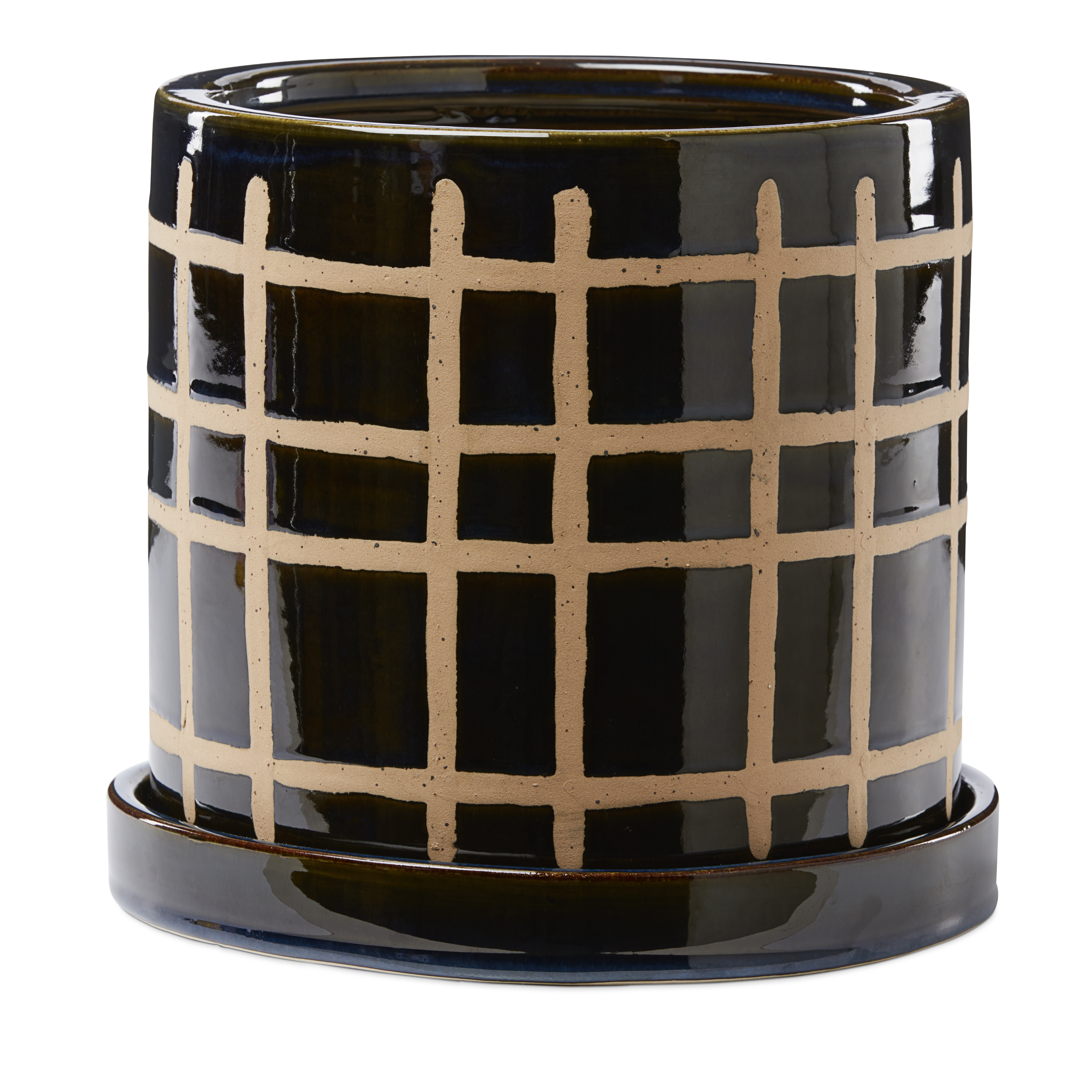Eden Blue and Brown Pot | Adairs