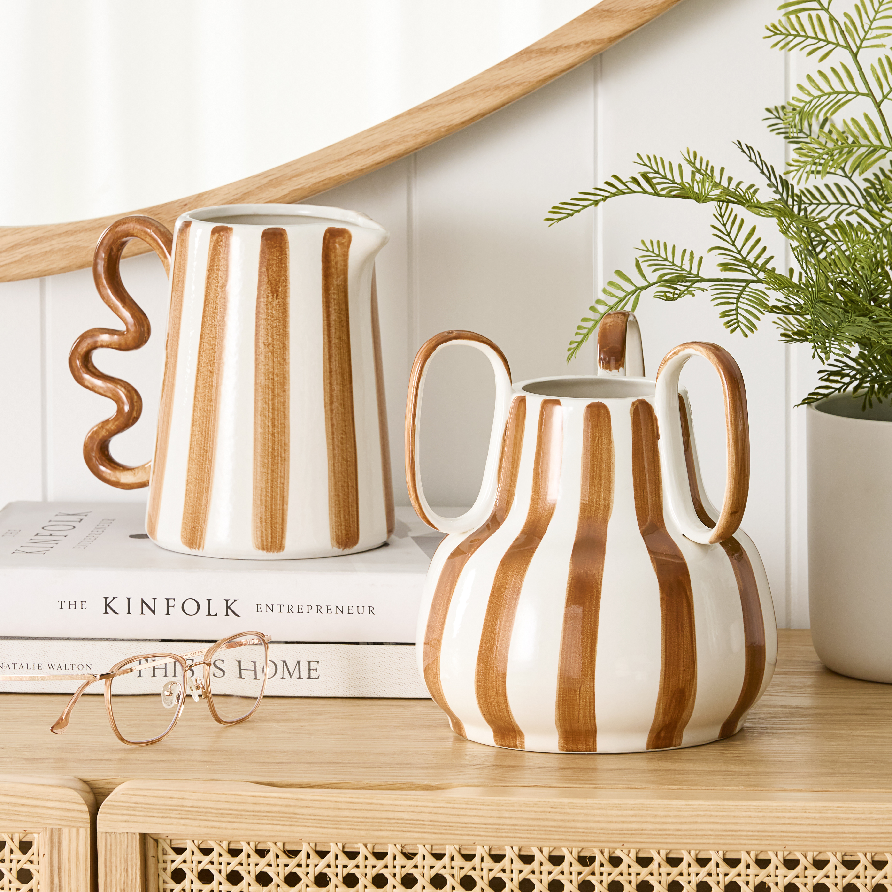 Bambini Rust Stripe Vase Collection | Adairs
