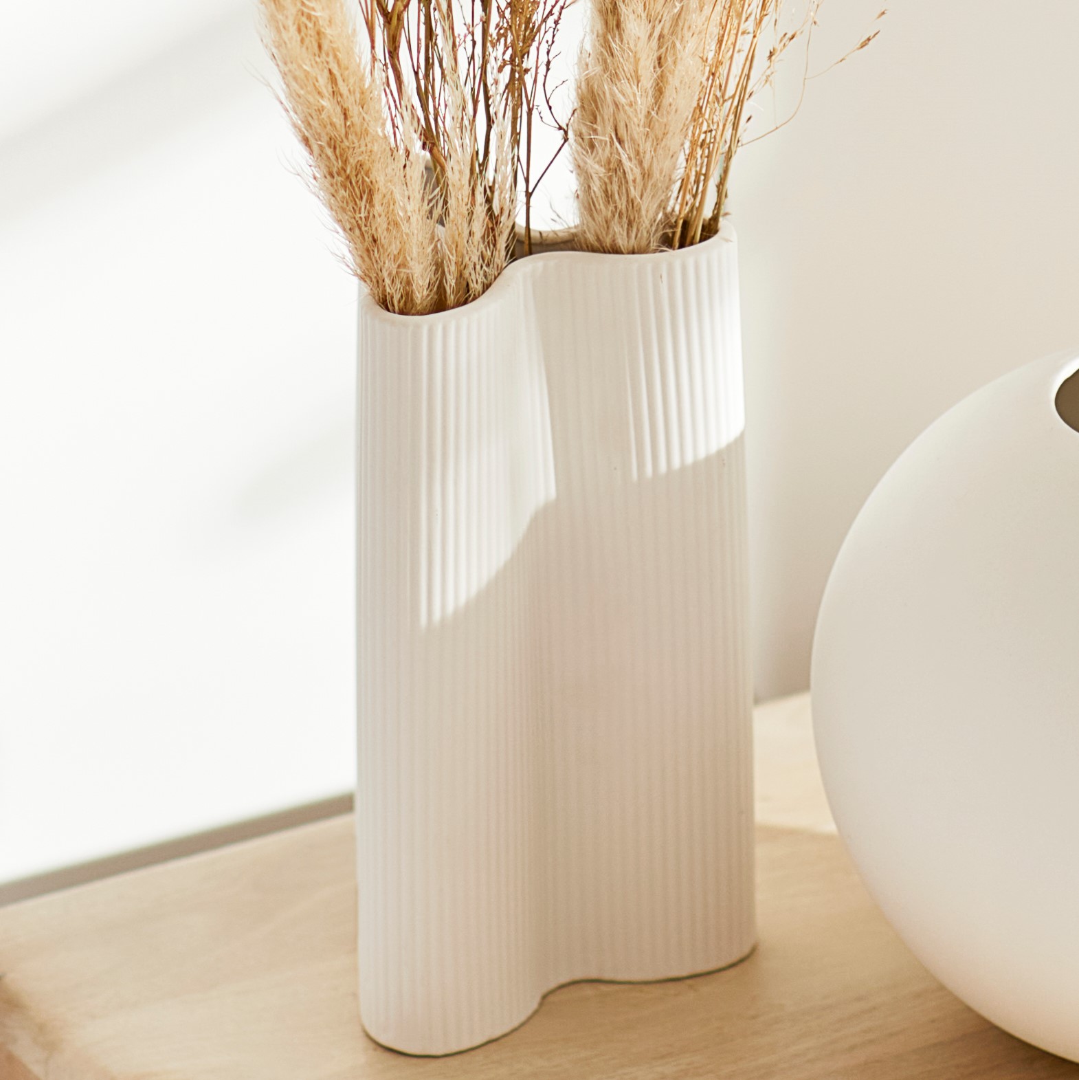 Giglio White Abstract Vase | Adairs