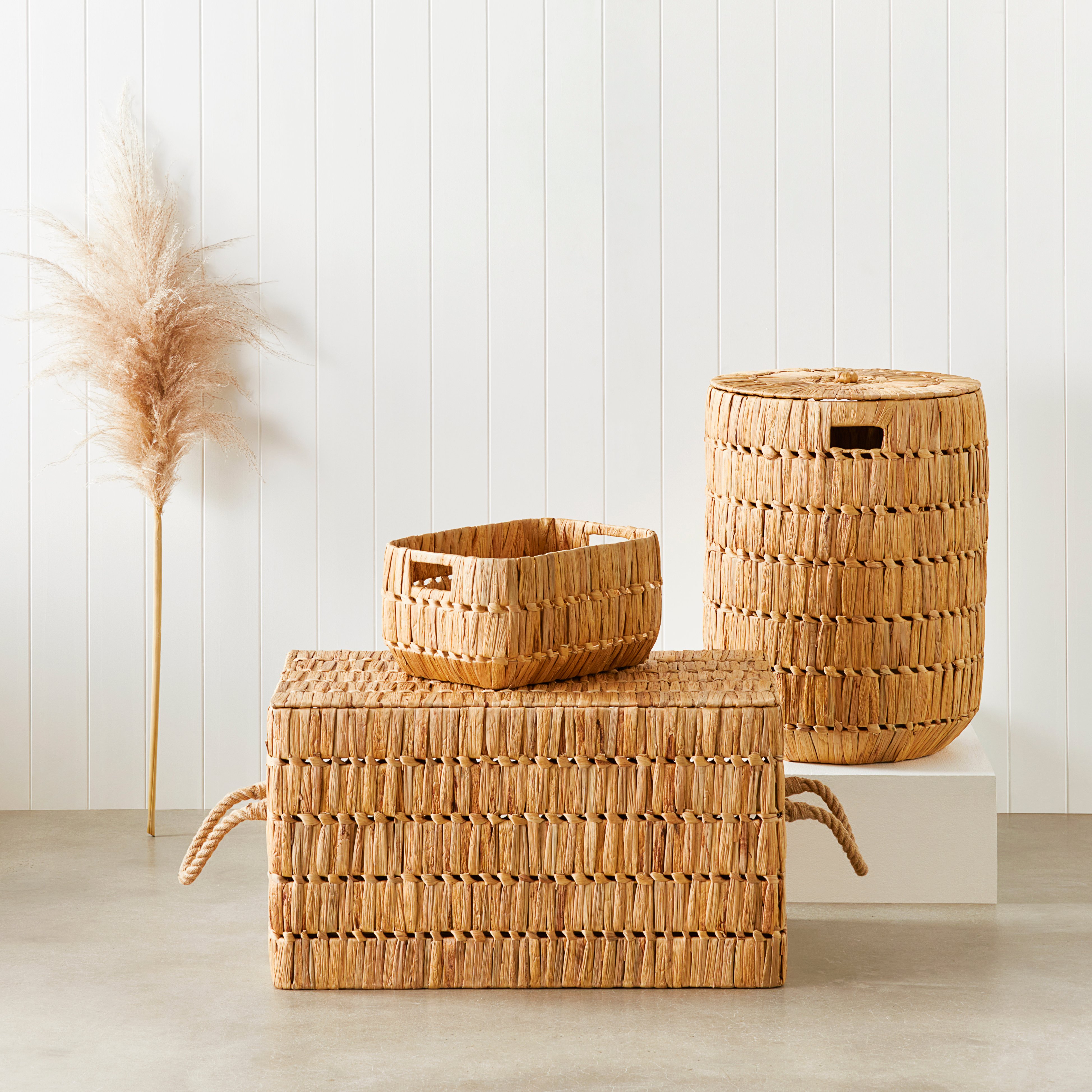 Queenscliff Natural Laundry Basket | Adairs