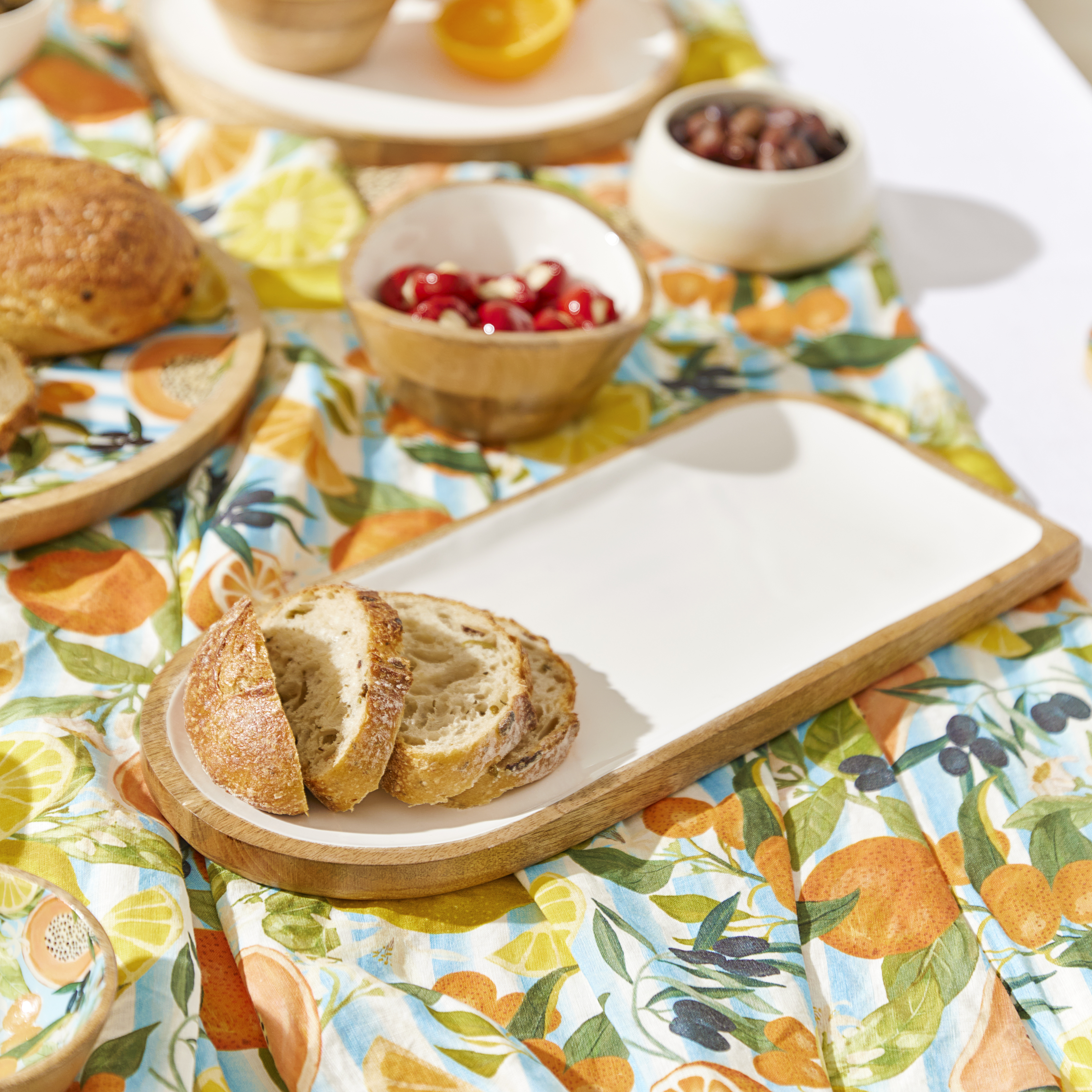 Blanco Natural & White Pointed Timber Platter | Adairs