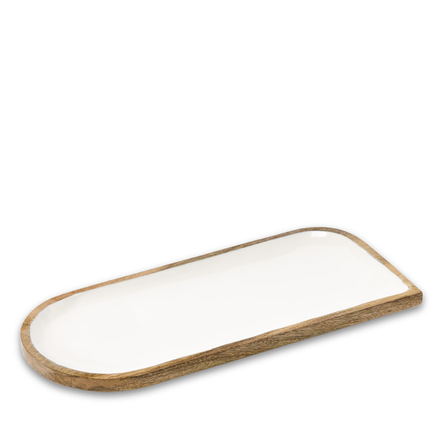 Blanco Natural & White Pointed Timber Platter | Adairs