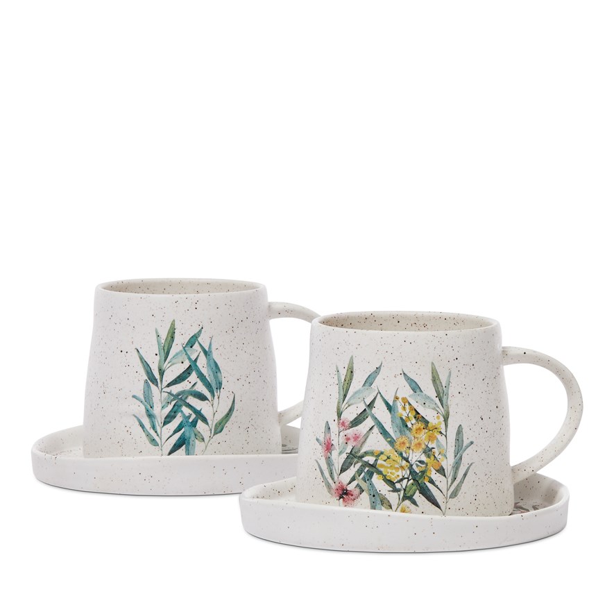 Spring Botanical Wattle Cup & Saucer | Adairs