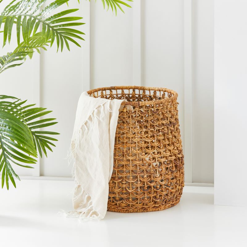 Ubud Dark Natural Belly Scallop Basket Adairs