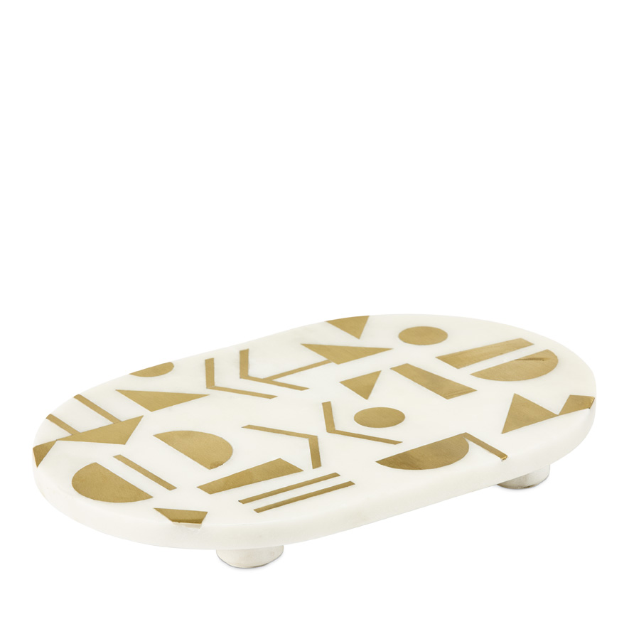 Aztec Marble White & Gold Board | Adairs