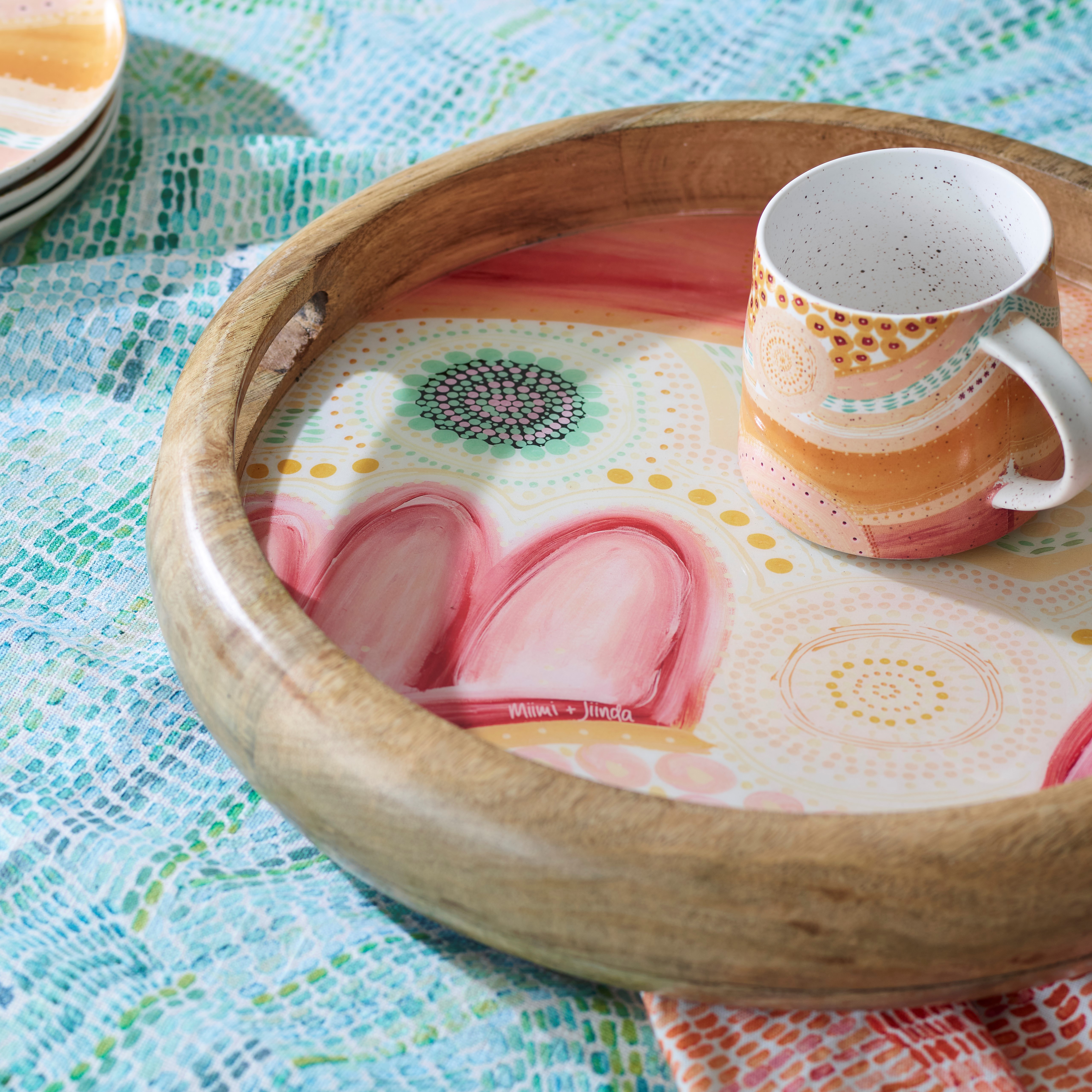 Miimi + Jiinda Windala Timber Curve Tray | Adairs