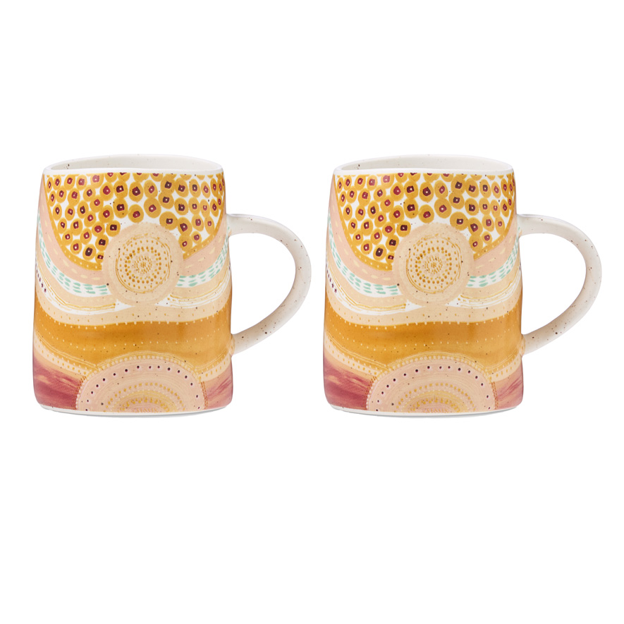 Miimi + Jiinda Flame Trees Mug 2 Pack | Adairs