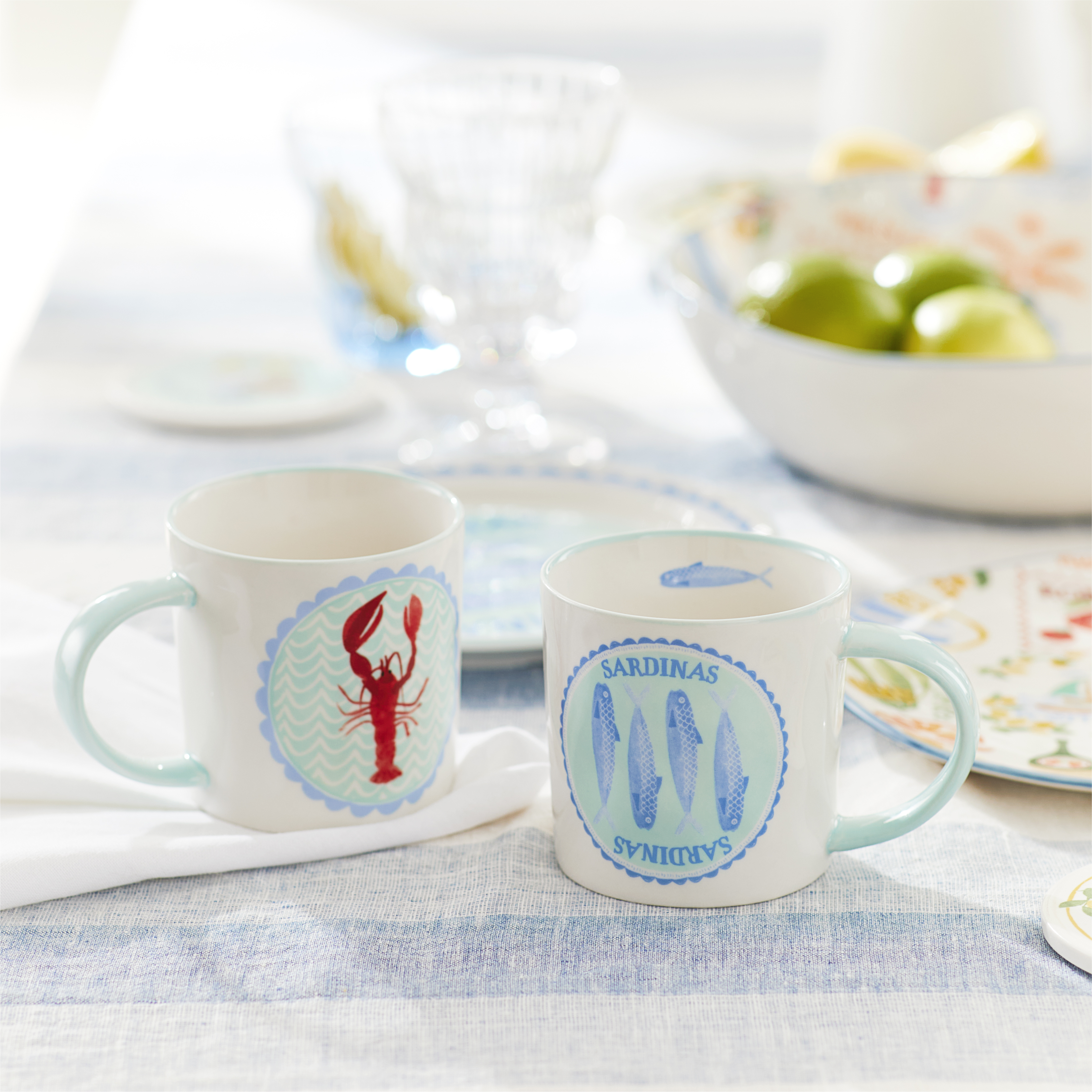 Viva La Vita Sardine & Lobster Mug Pack of 2 | Adairs