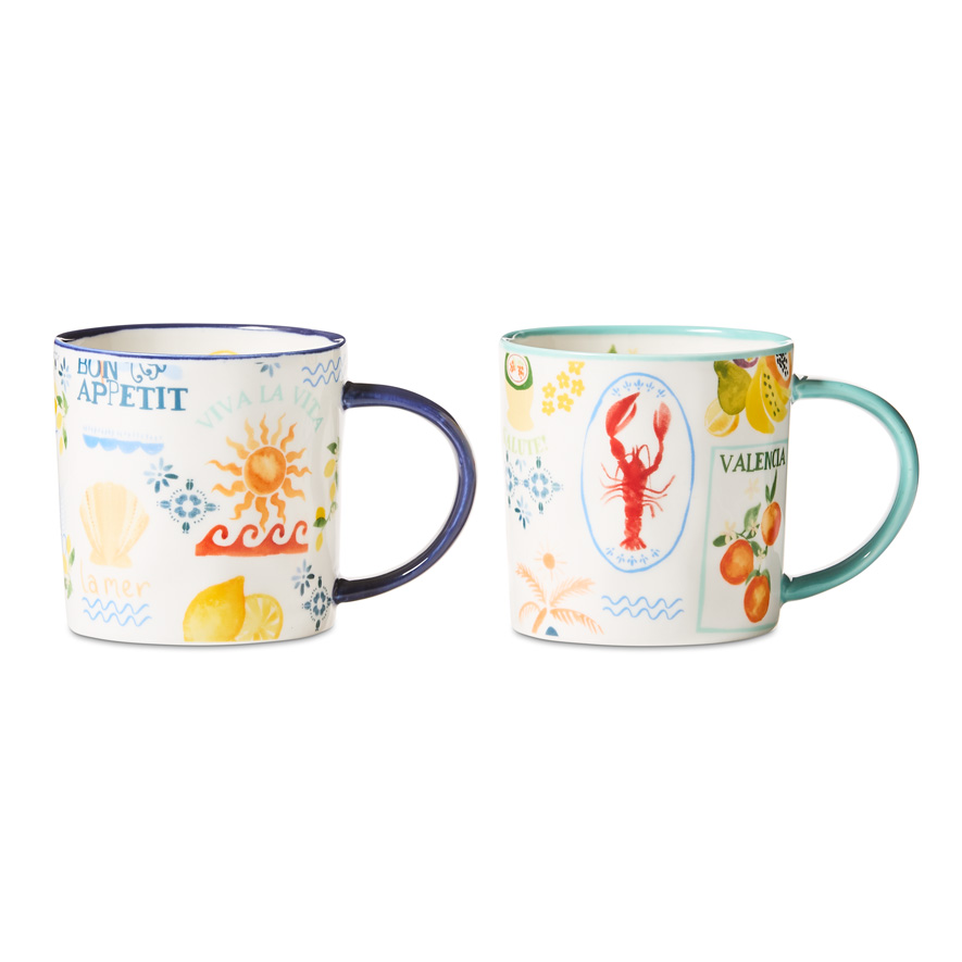 Viva La Vita Stamps Mug Pack of 2 | Adairs