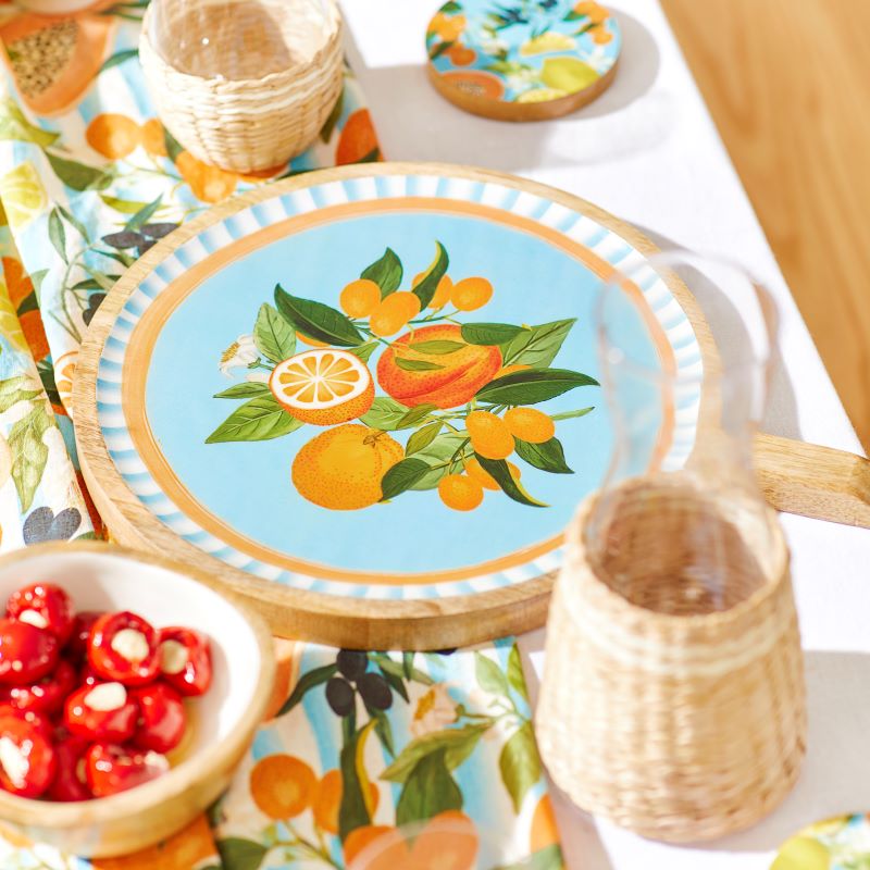 La Frutta Timber Fruit Blue Food Platter | Adairs